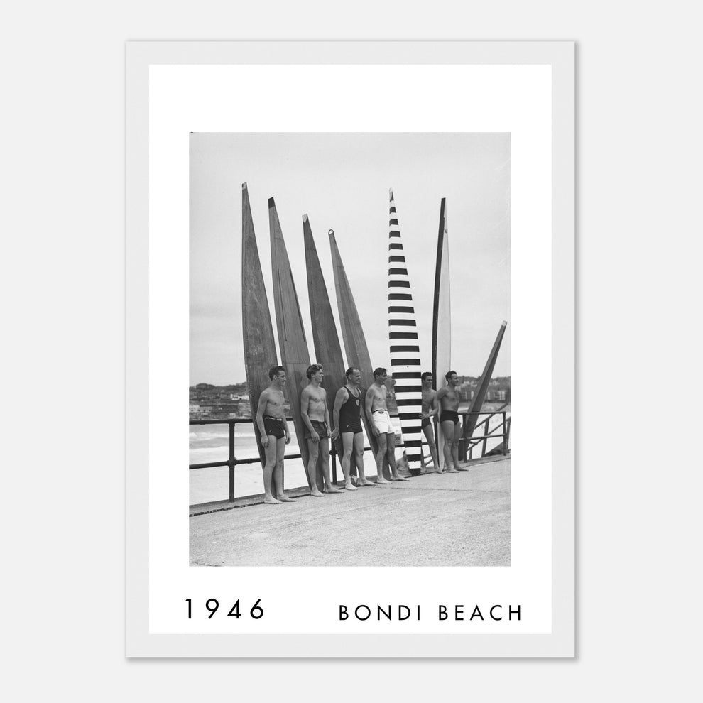 Bondi Longboards, Bondi Beach NSW 1946 – Vintage Australian Framed Pri ...